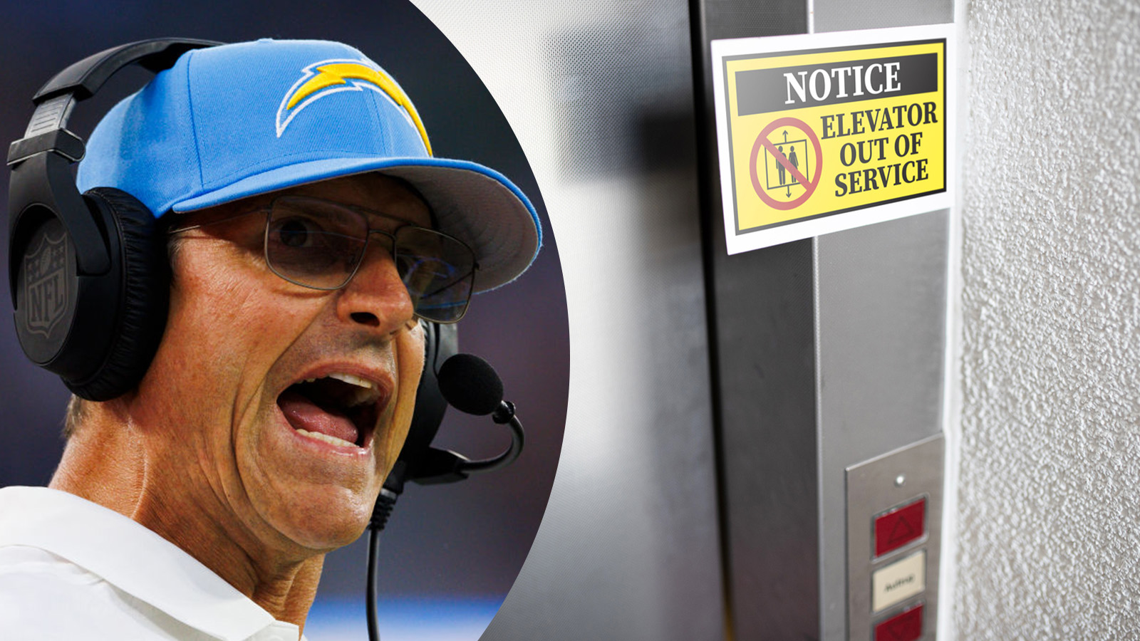 Jim Harbaugh Is So Mad He Didn't Get Trapped In Sweaty Elevator