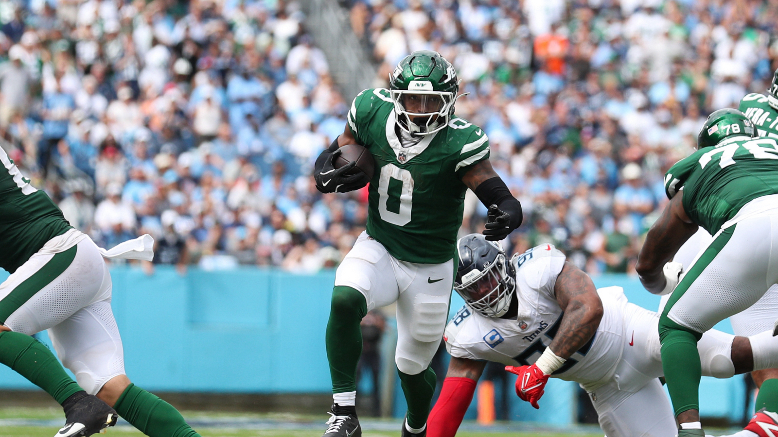 Jets' Braelon Allen Blasts Titans Defense After Scoring Winning TD