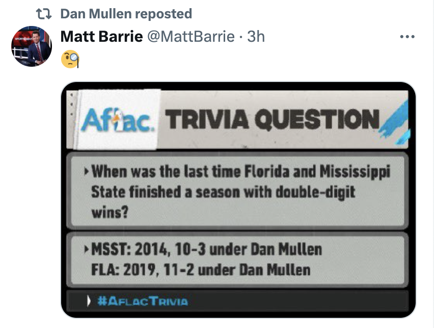 Dan Mullen Won't Stop Mocking Florida For Hiring Billy Napier