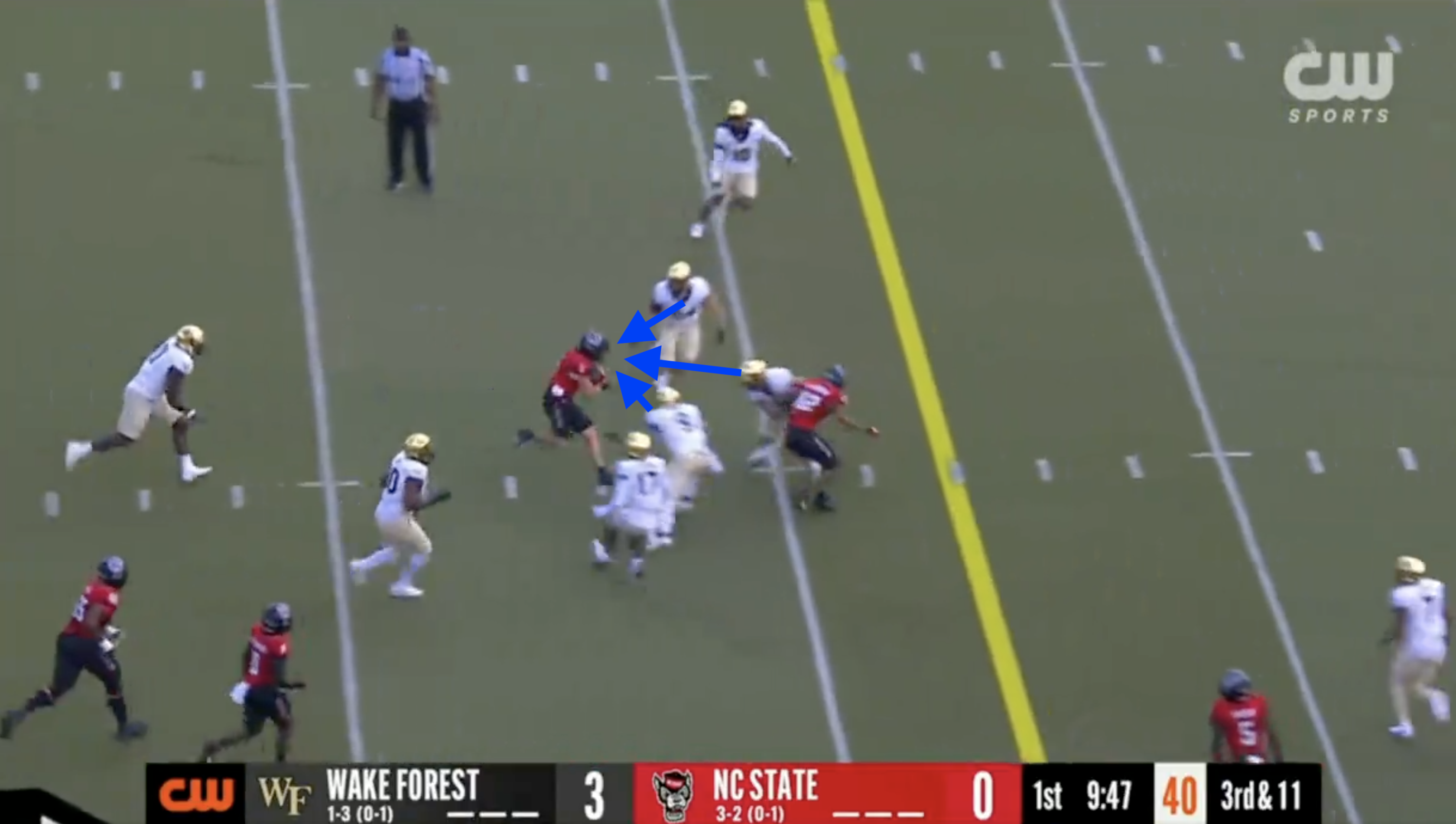 College QB Left Motionless On Field After Scary Hit Wasn't Flagged