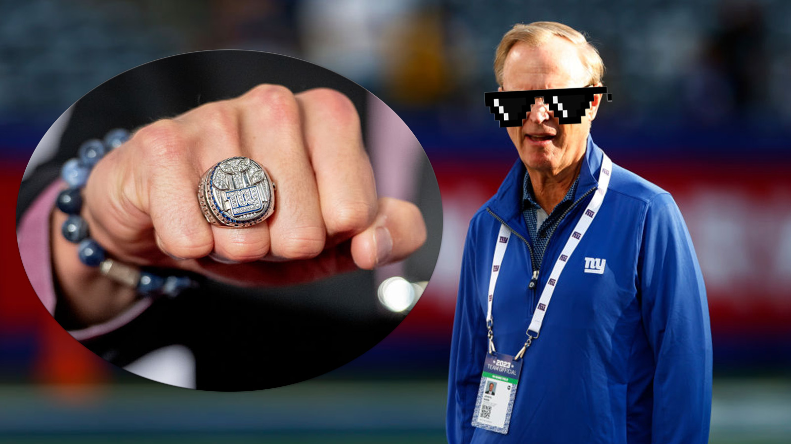 New York Giants Owner Taunts Hecklers With Super Bowl Rings