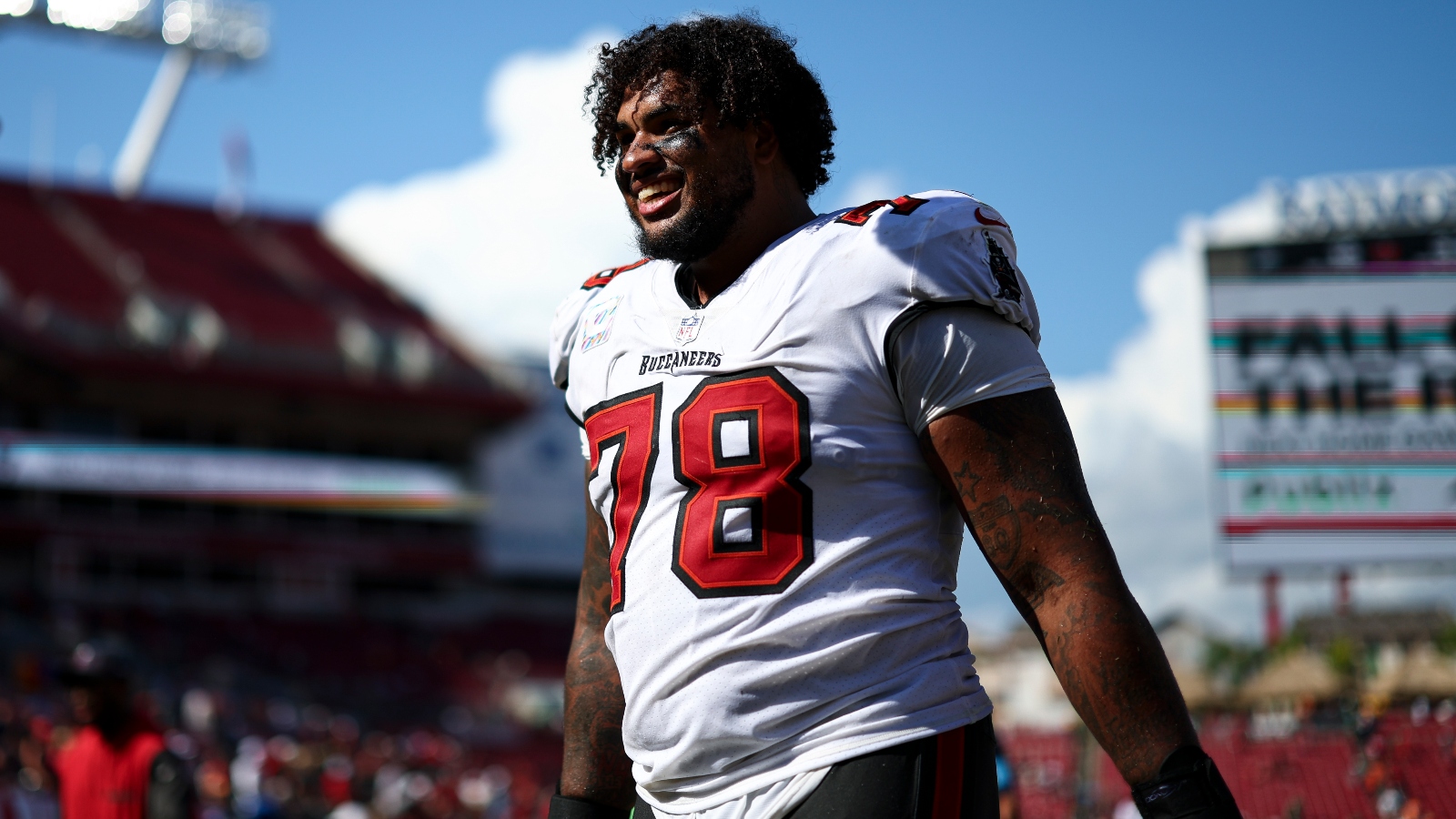Bucs' Tristan Wirfs Puts Falcons Loss In Gross Colorful Perspective