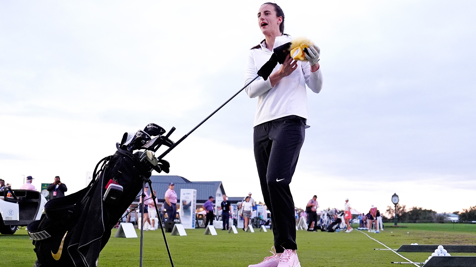 Caitlin Clark Shanks A Ball Hard Into The Crowd During A Pro-Am