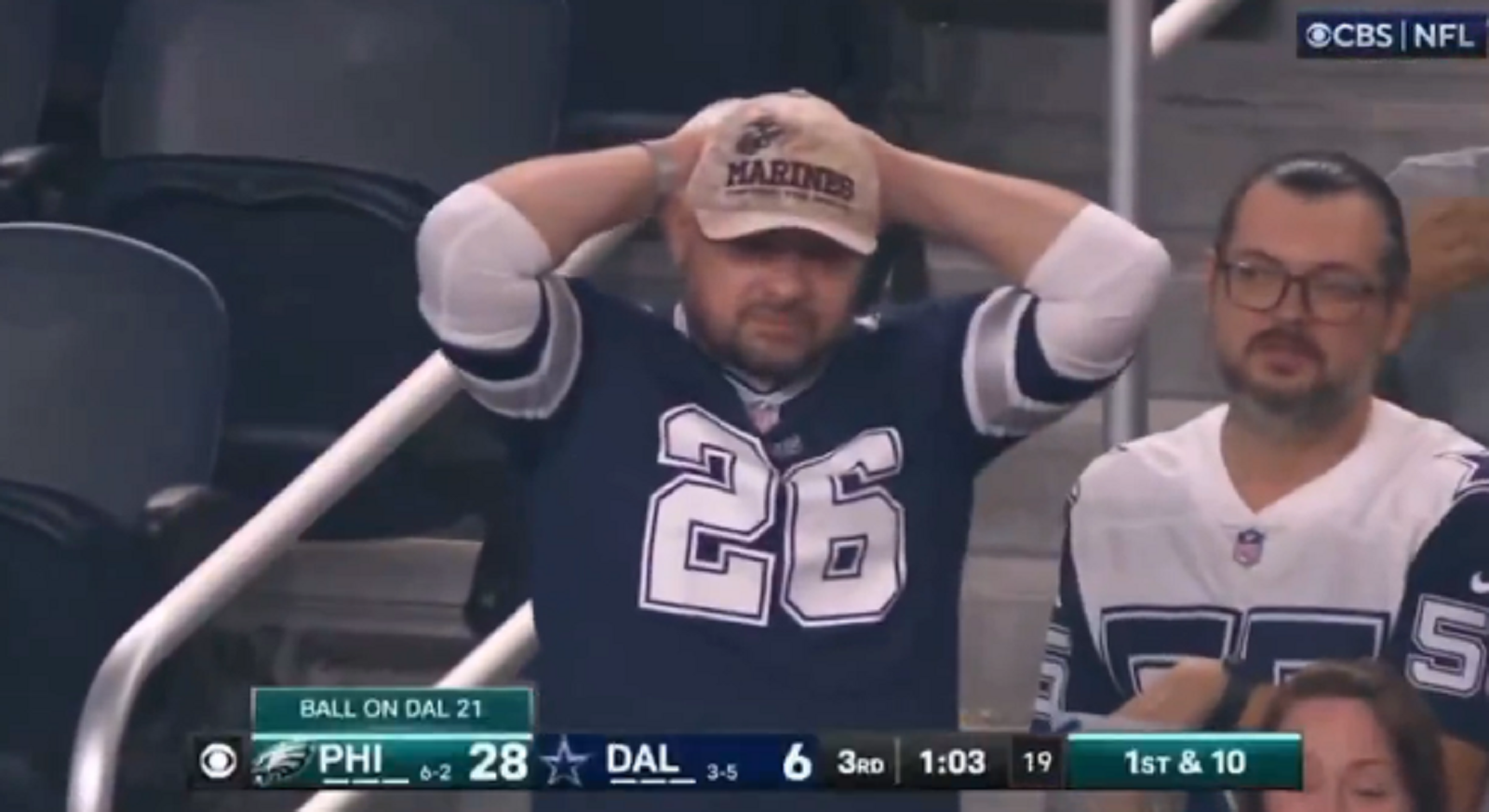 Dallas Cowboys Fans Caught Crying In The Stands During Loss