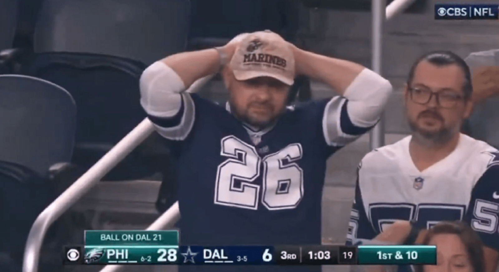 Dallas Cowboys Fans Caught Crying In The Stands During Loss
