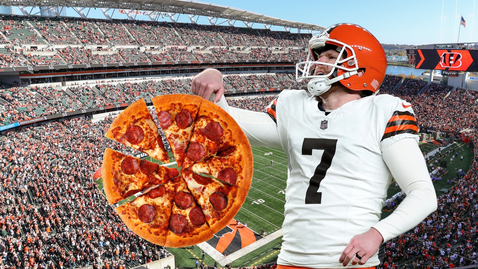 Bengals Fan Wins Stadium Free Pizza While Outshining Browns K
