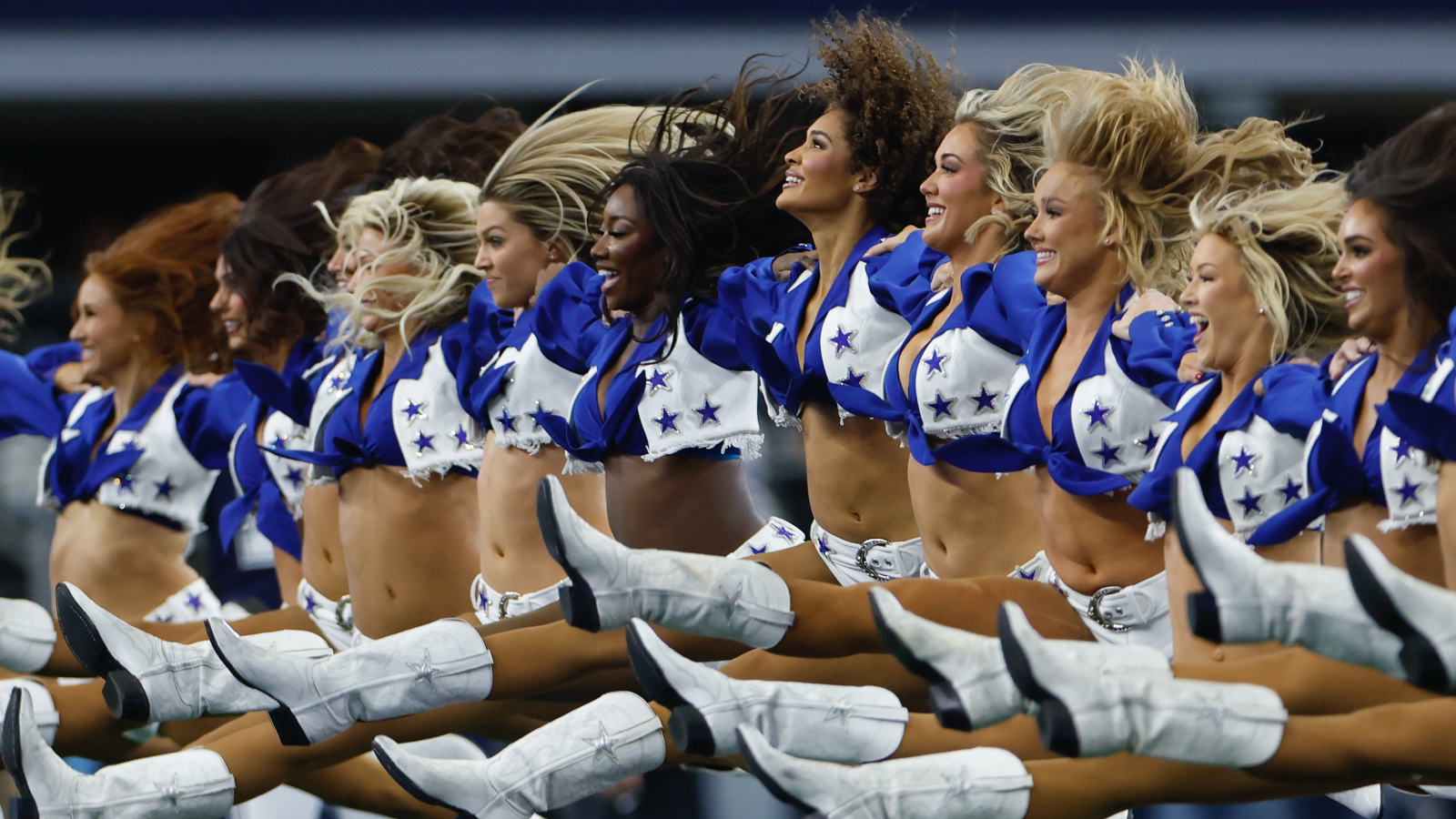 Dallas Cowboys Cheerleader Gets Nailed By Errant Kickoff