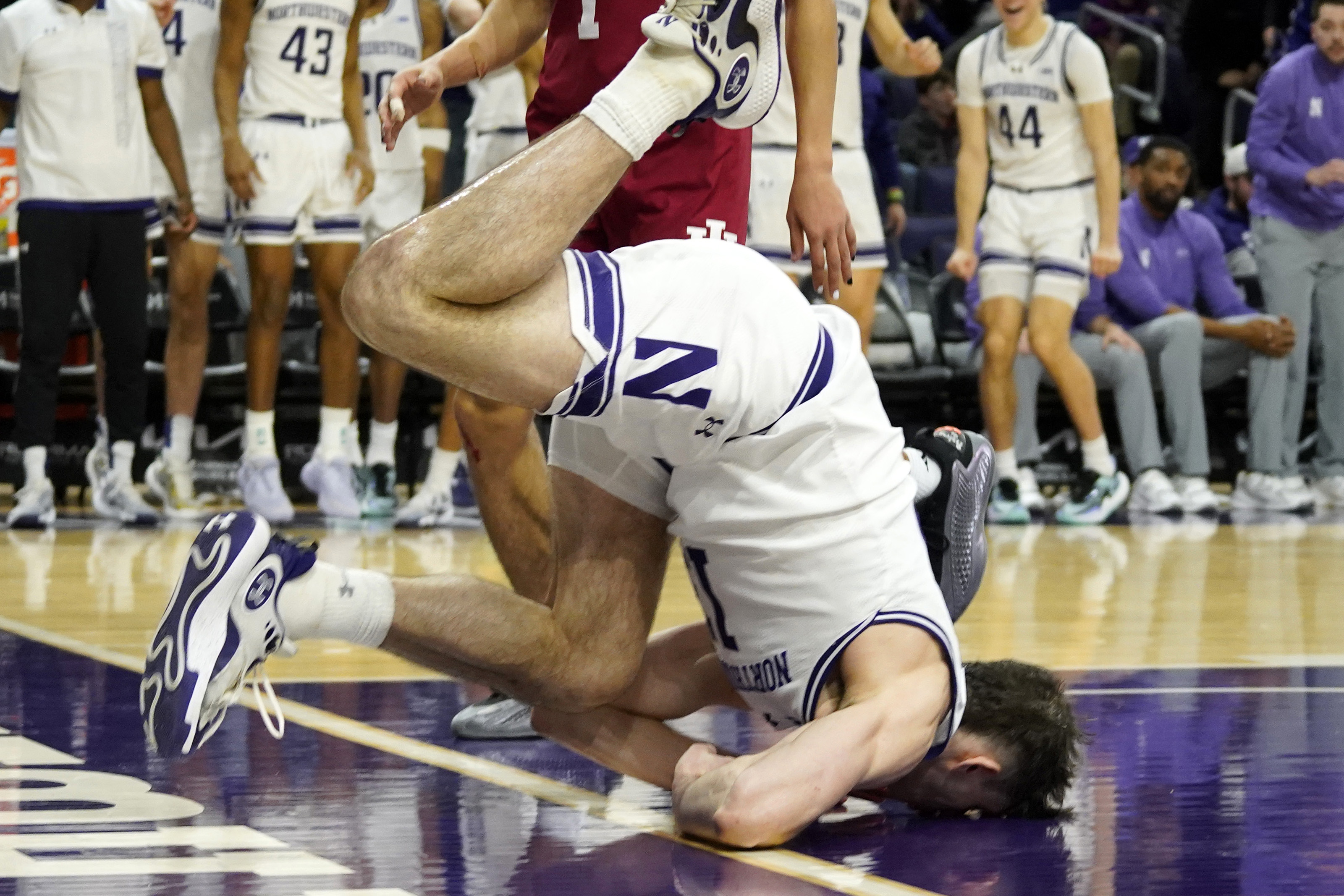 Northwestern Basketball Star Breaks His Face On Pointless Dunk