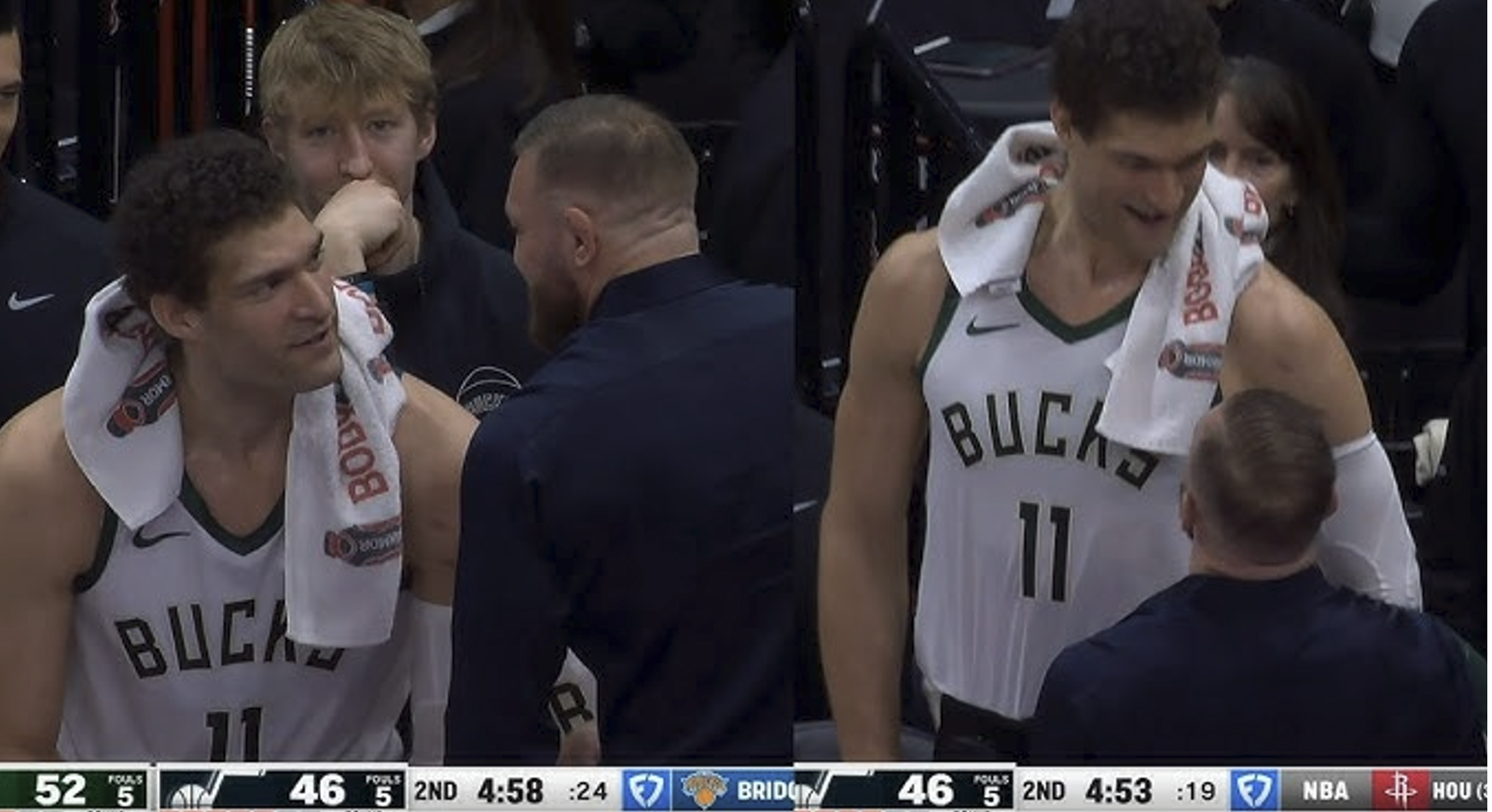 Conor McGregor stared down 7^1 NBA center Brook Lopez