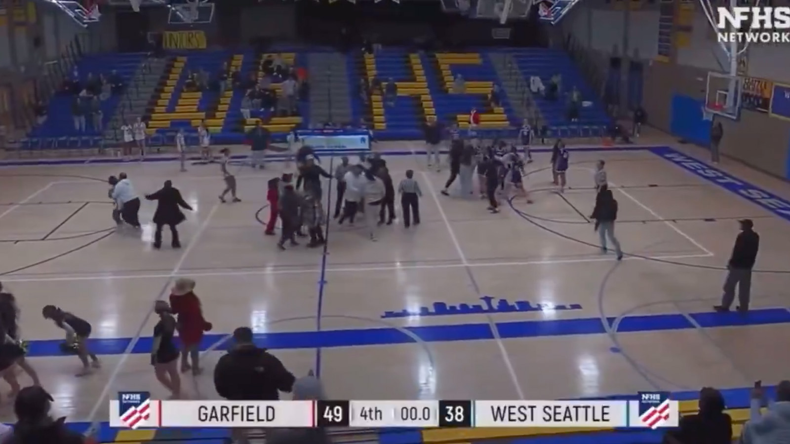 NBA All-Star Restrains His Kid During High School Basketball Brawl
