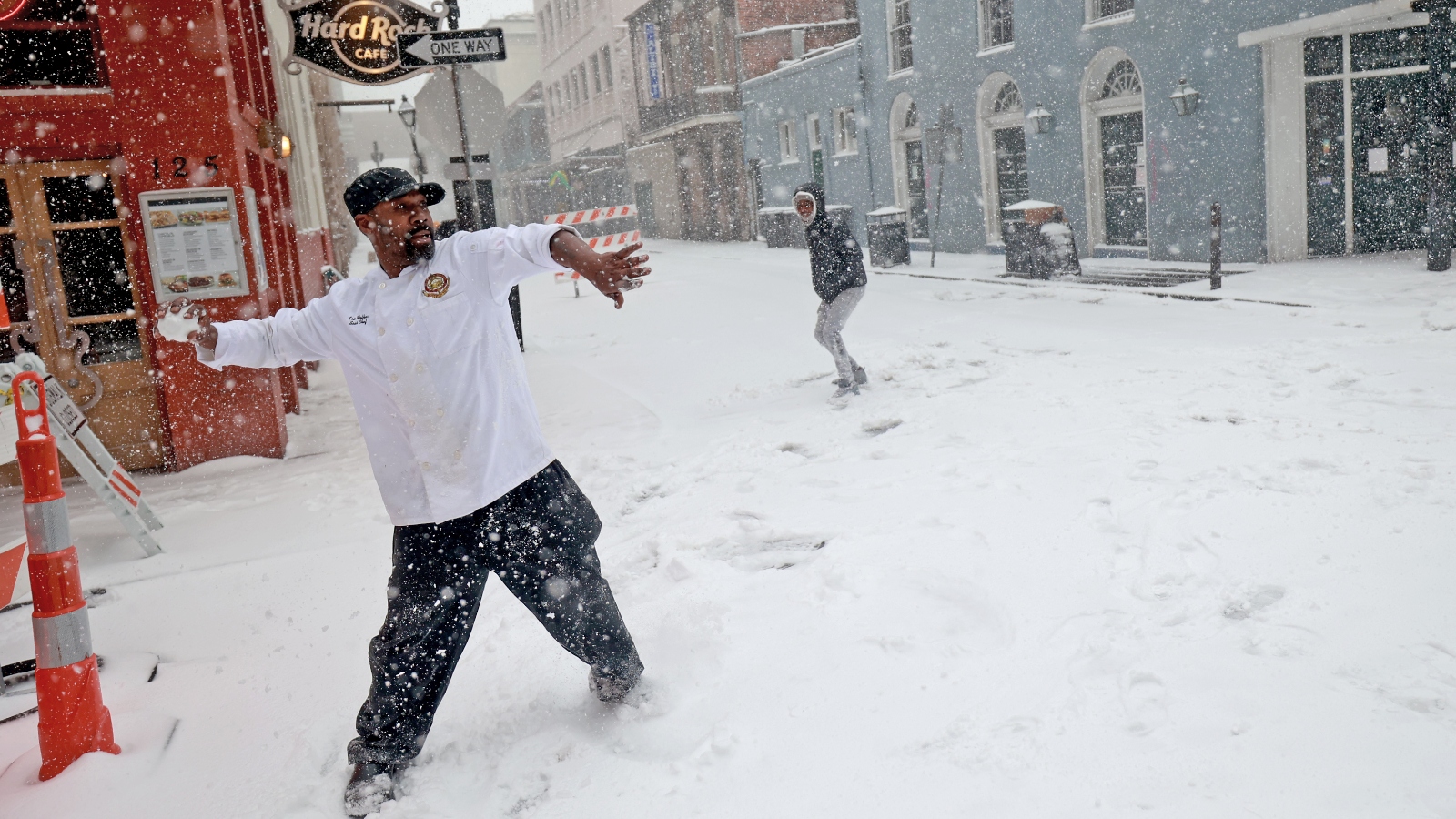 Louisiana Blizzard Has Led To People Skiing On Bourbon Street