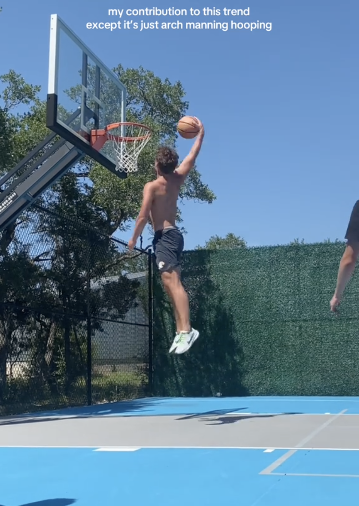 Arch Manning Shows Off Legit Vertical Leap With Viral TikTok Dunk