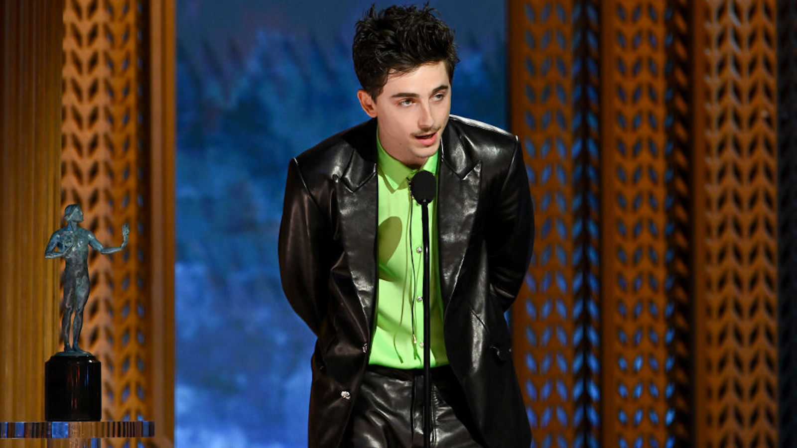 Timothee Chalamet Delivers Athlete-Inspired SAG Speech
