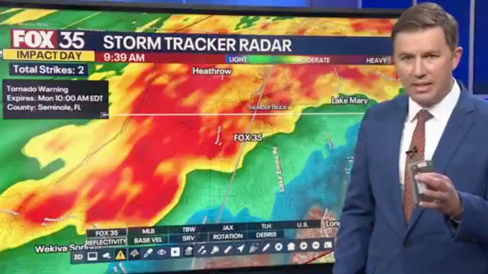 Florida Meteorologist Keeps Broadcasting As Tornado Hits Station