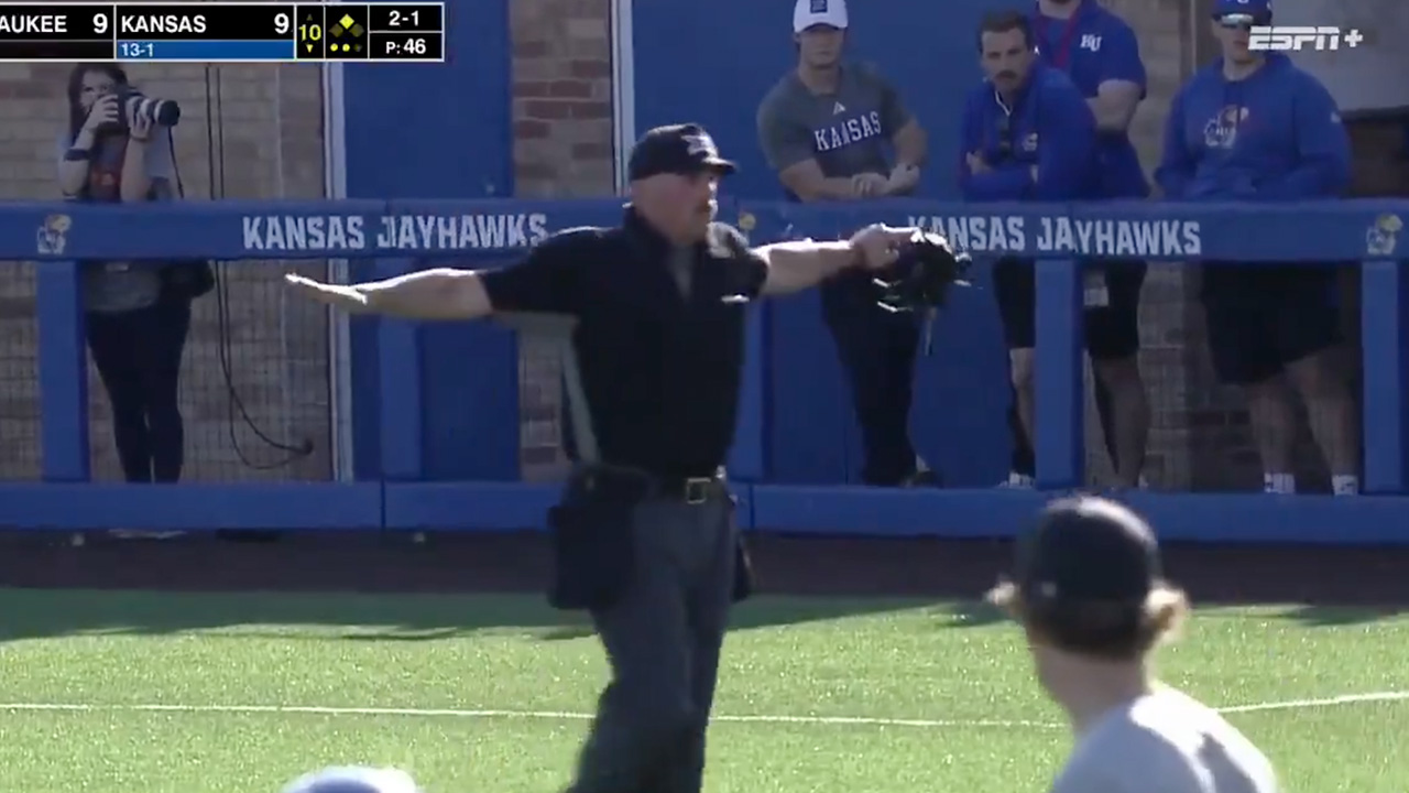 MLB Son Leads Kansas To Walk-Off Win On Bizarre Technicality