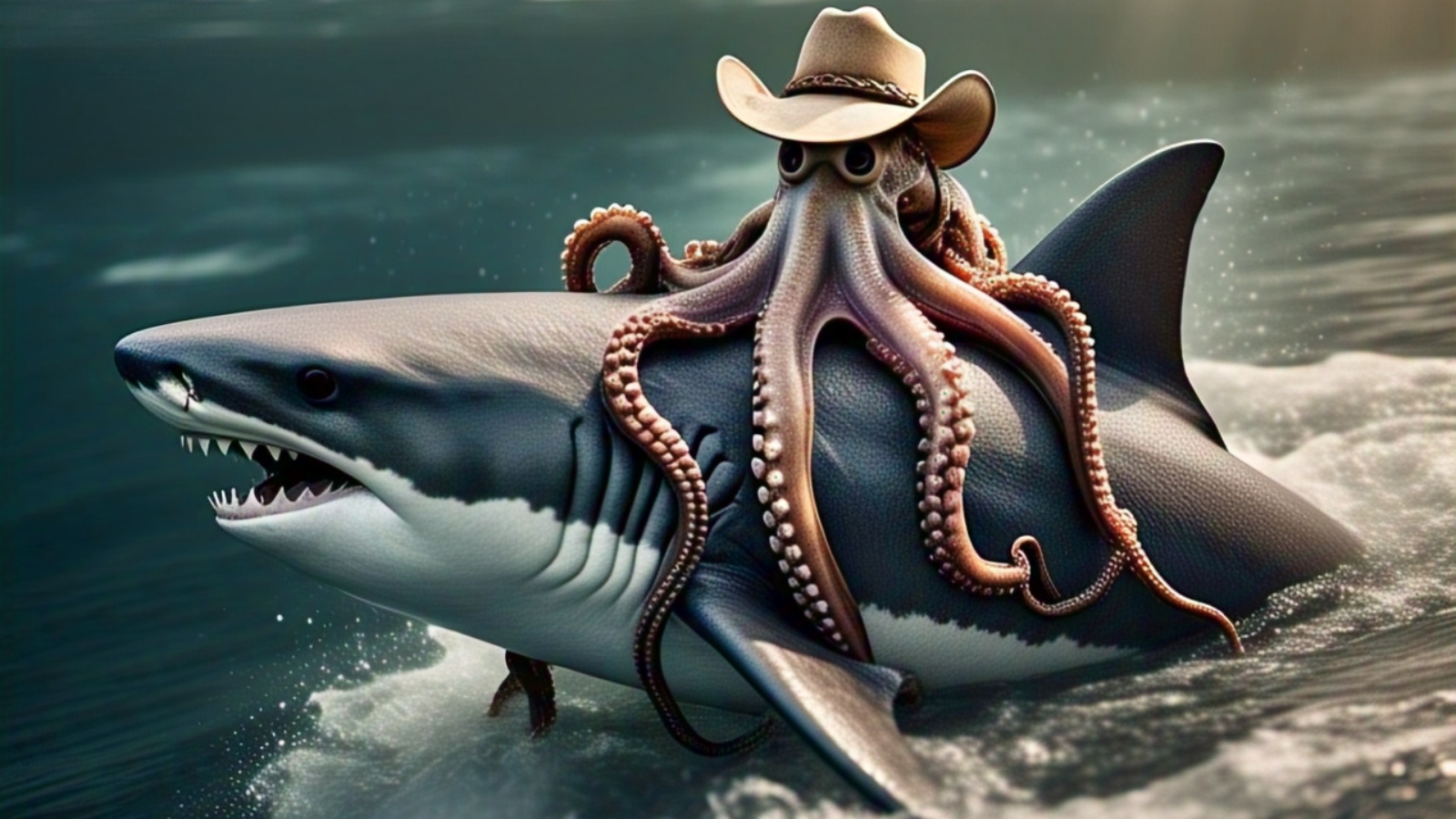 Why Aren't We Talking About The Octopus Riding A Shark More?