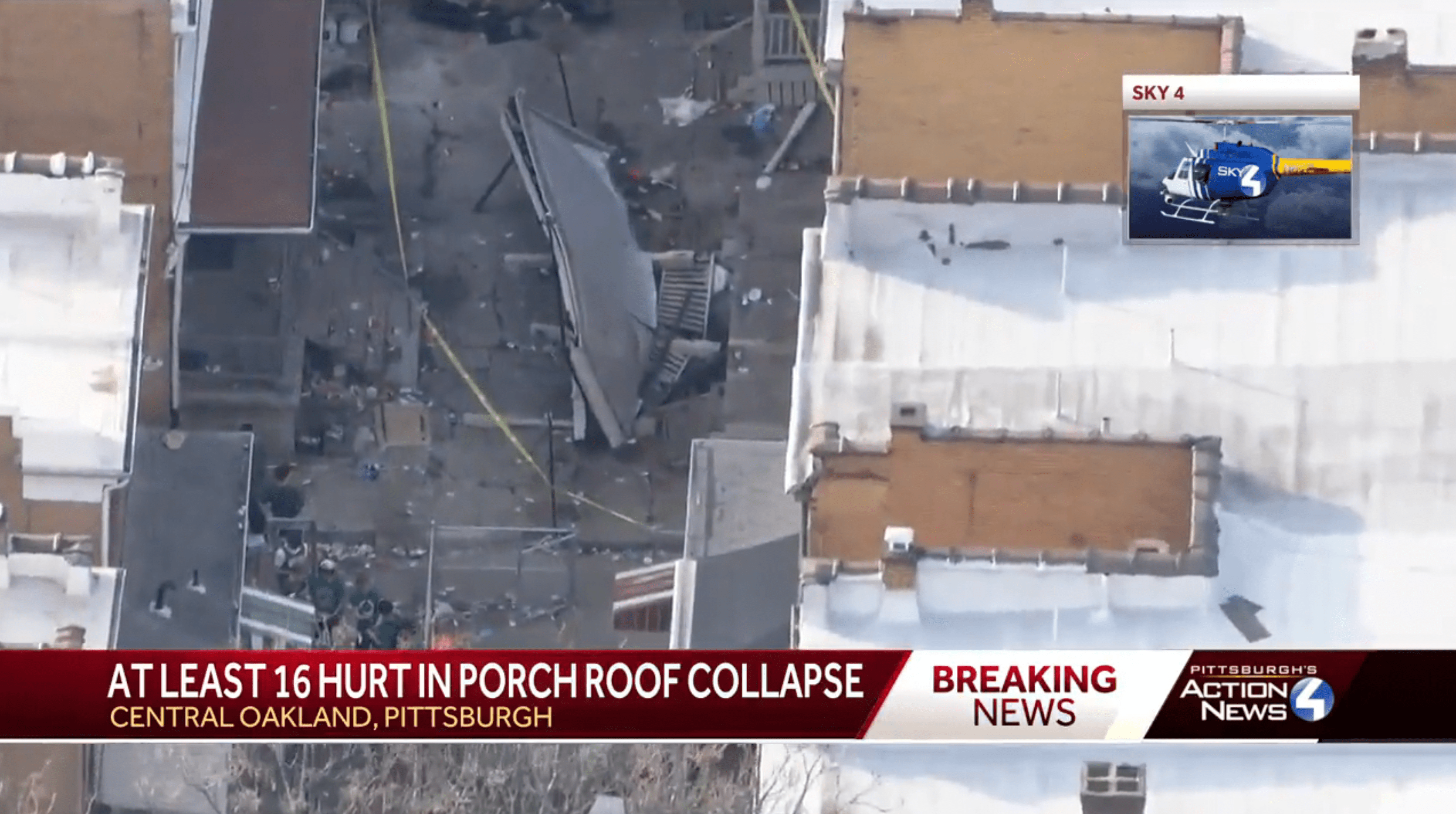 Crazy Video Shows Roof Collapse At Pittsburgh St. Patty's Party