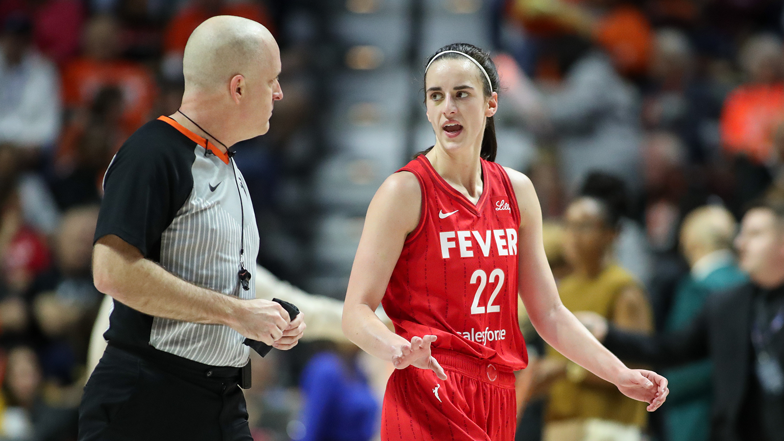 Caitlin Clark Can't Stop Chirping Refs At Games She's Not Playing