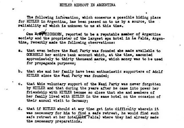 Declassified CIA Documents: Hitler Escaped To South America