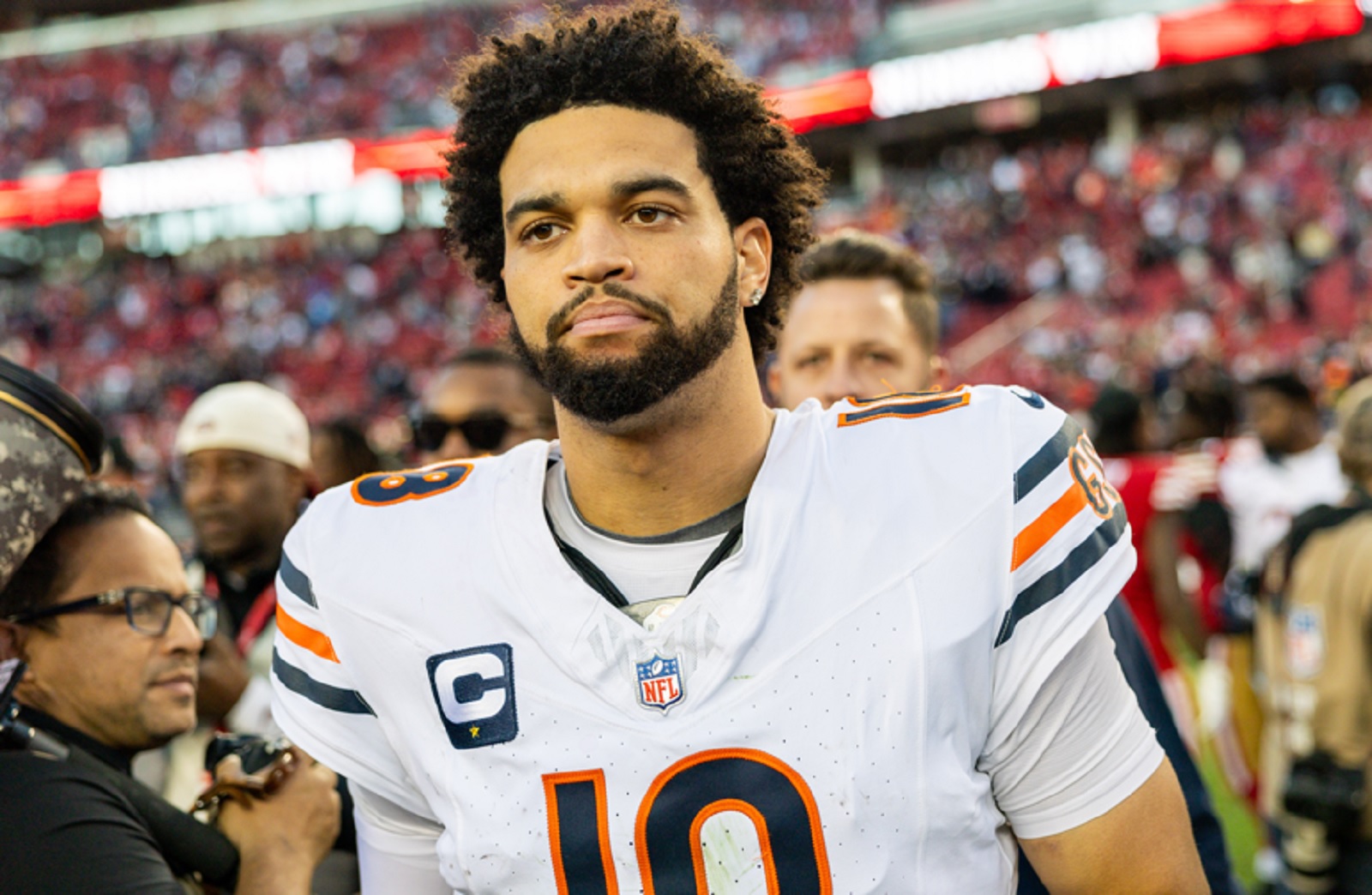 Bears' Caleb Williams Pulls Up To F1 Miami Party With Three Models