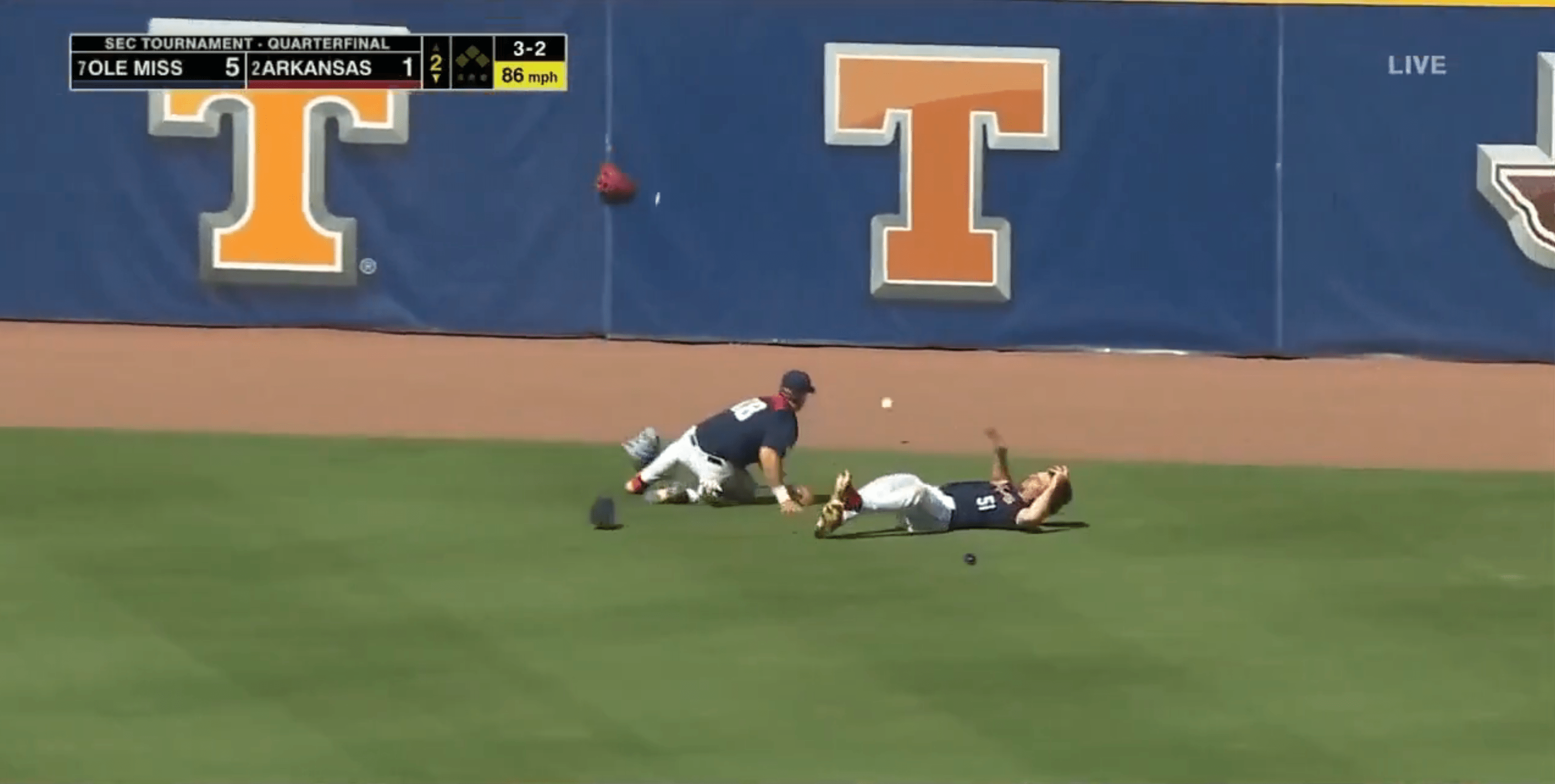 Arkansas Baseball Celebrates Brutal Collision With Classless Video