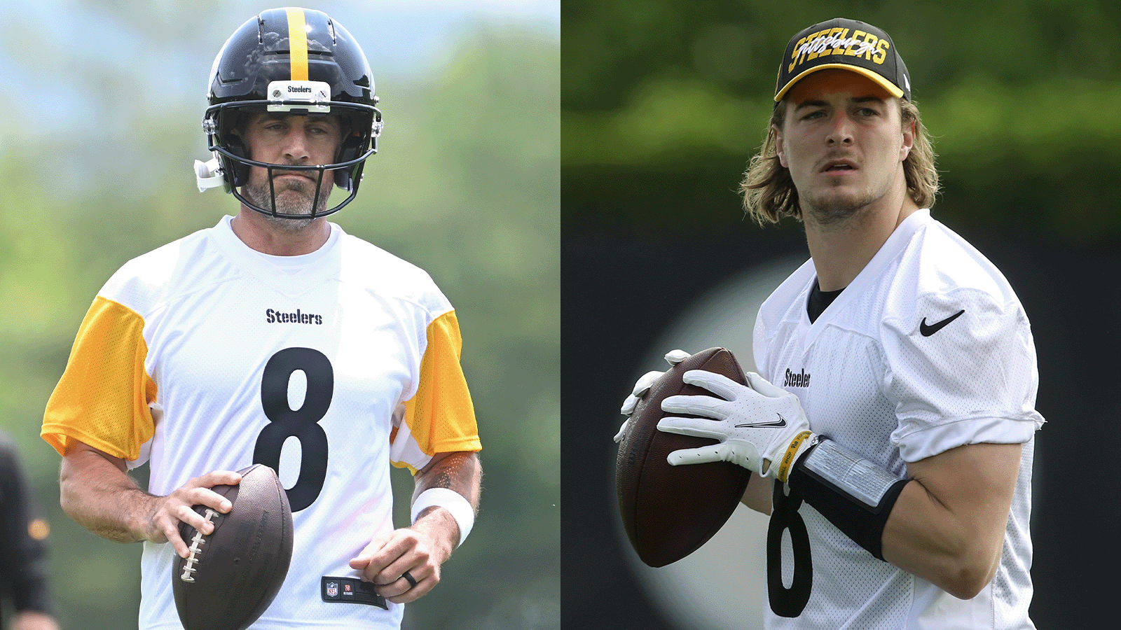 Aaron Rodgers' Big Hands Make Kenny Pickett Look Even Smaller