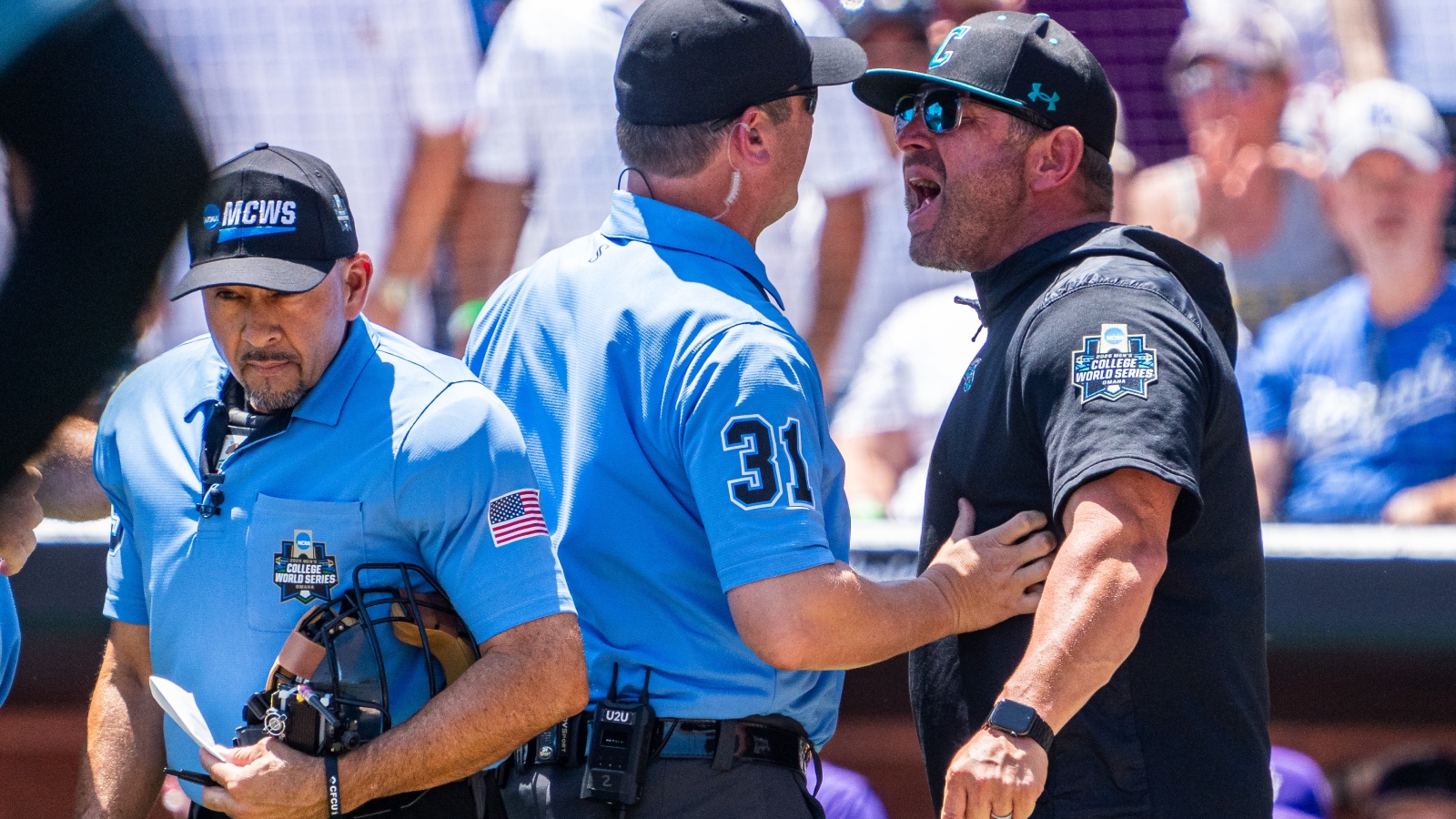 College World Series Ump Angel Campos Under Fire After Ejection