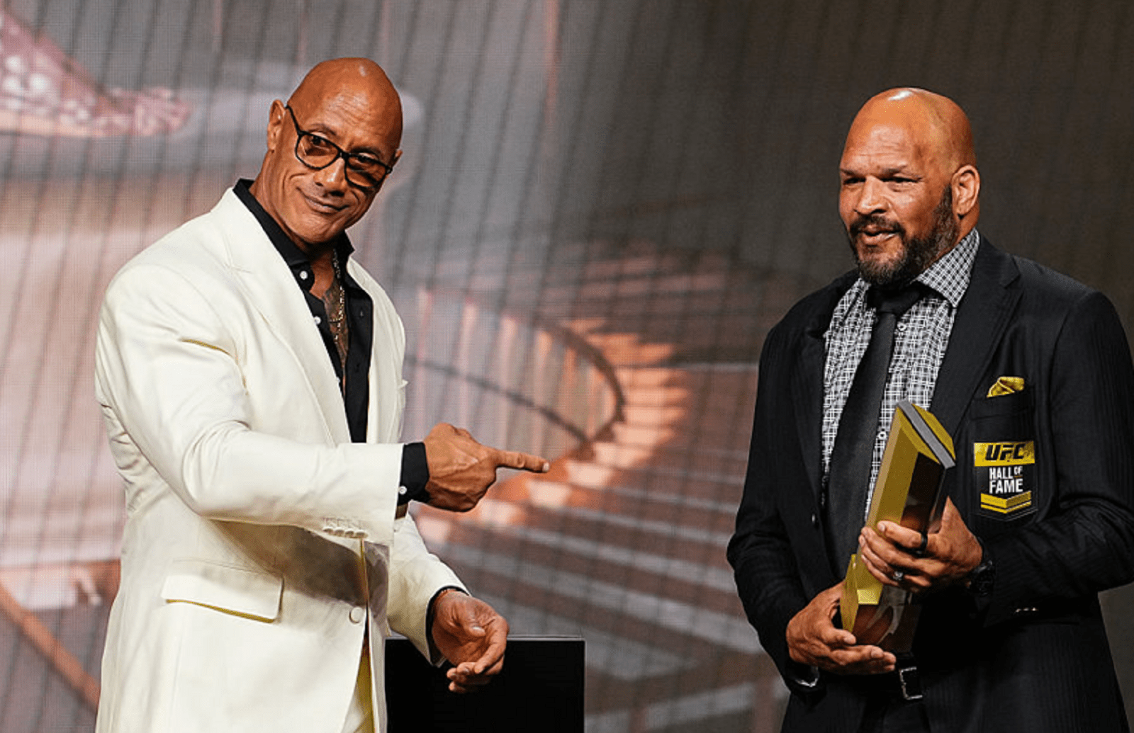 The Rock Praises Mark Kerr At UFC Hall Of Fame