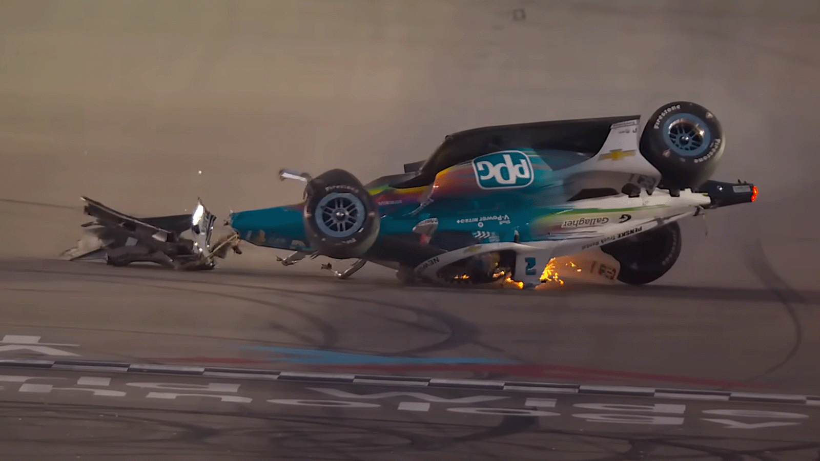 POV Video Takes You Inside IndyCar As It Flips During Fiery Crash
