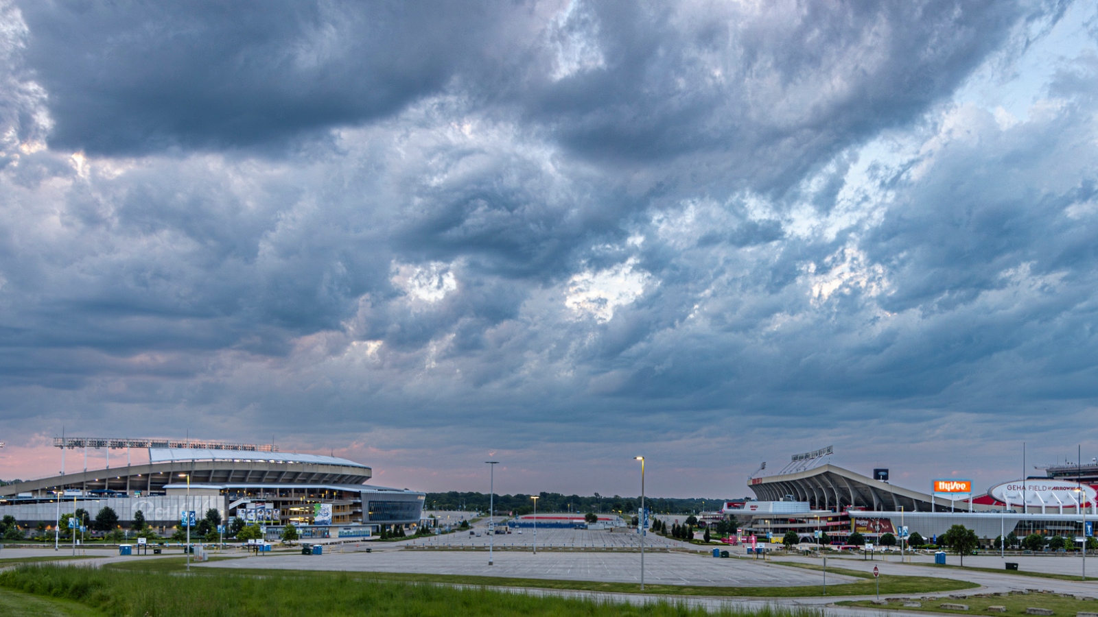 Kansas City Tornado Produces Eerie Scene At Kauffman Stadium