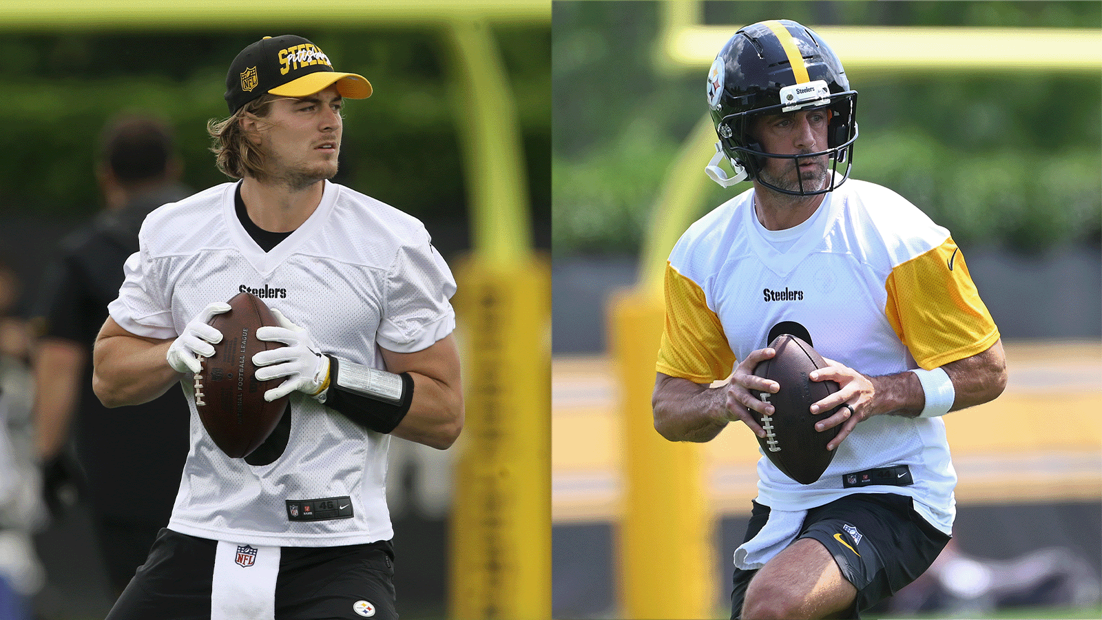 Aaron Rodgers' Big Hands Make Kenny Pickett Look Even Smaller