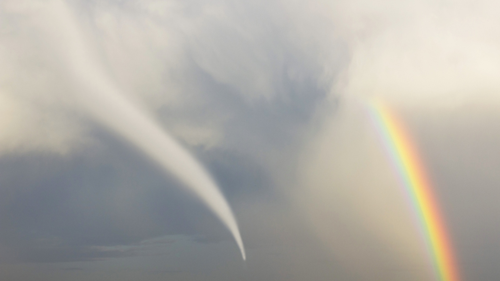Photogenic Nebraska Tornado Produced Combo Of Lightning, Rainbow