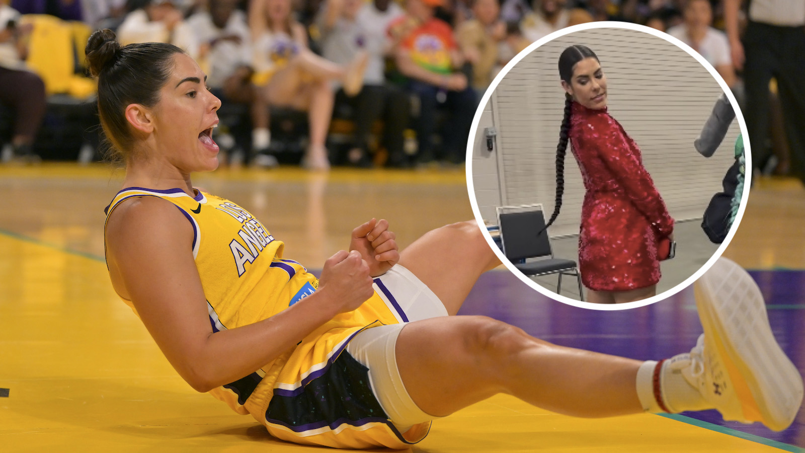 Kelsey Plum's Bold Red Fit At First Night Of WNBA ASG Goes Viral