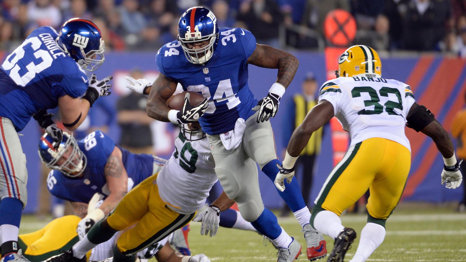 Brandon Jacobs Looks Like Child Working Out Beside His Son