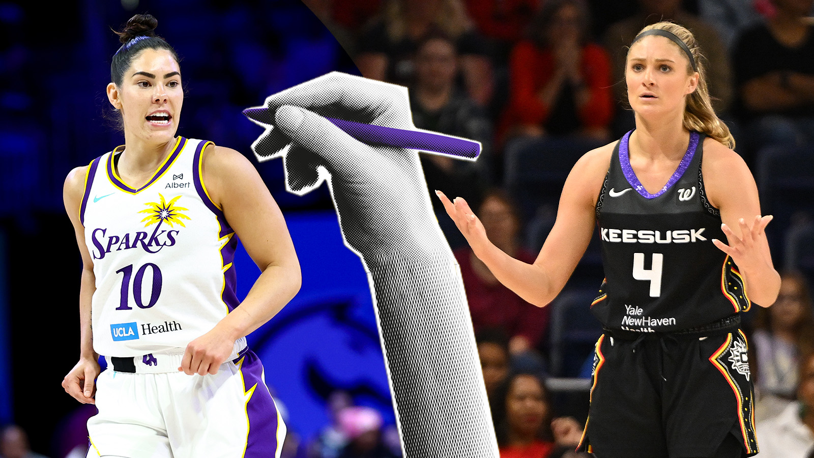 Jacy Sheldon, Kelsey Plum Split On Autograph Creeper Encounter