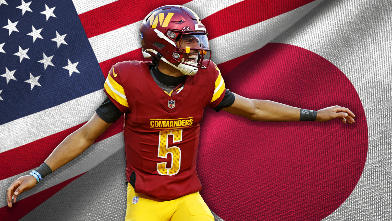 Is Jayden Daniels Japanese? Japan Flag Helmet Sticker Explained