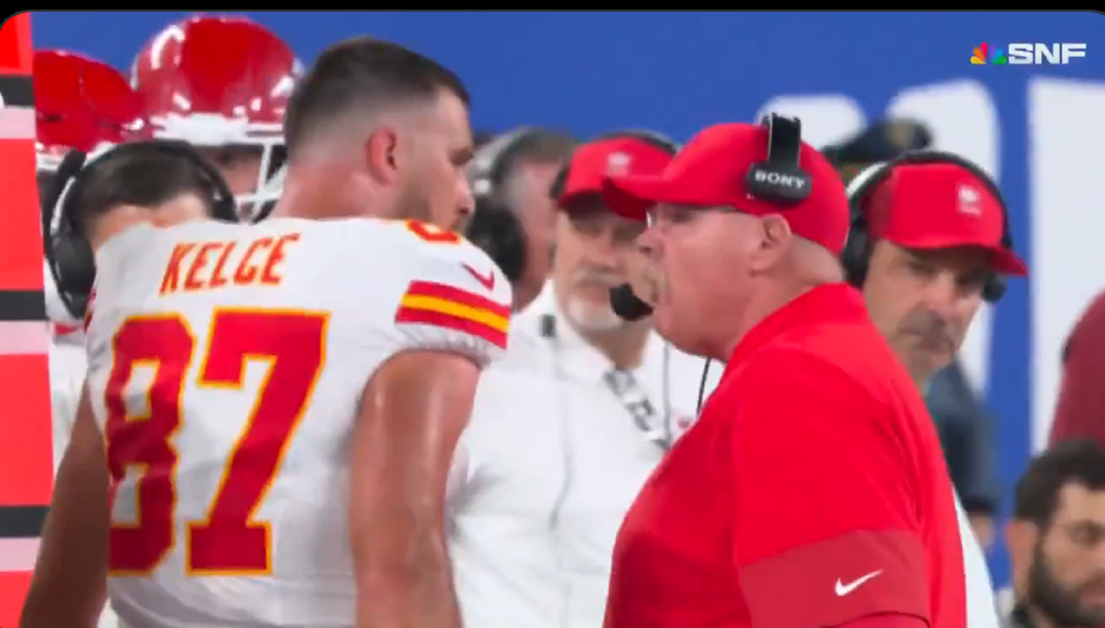 Travis Kelce & Andy Reid Get Heated & Yell At Each Other On Sideline