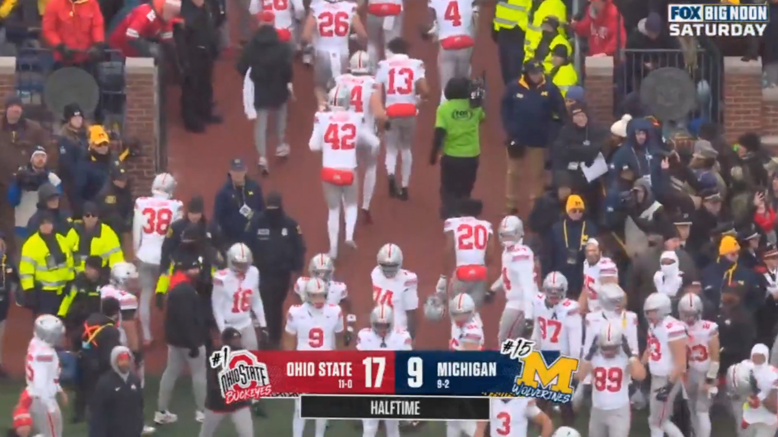Ohio State Coach Body Checks Michigan Football Player In Tunnel