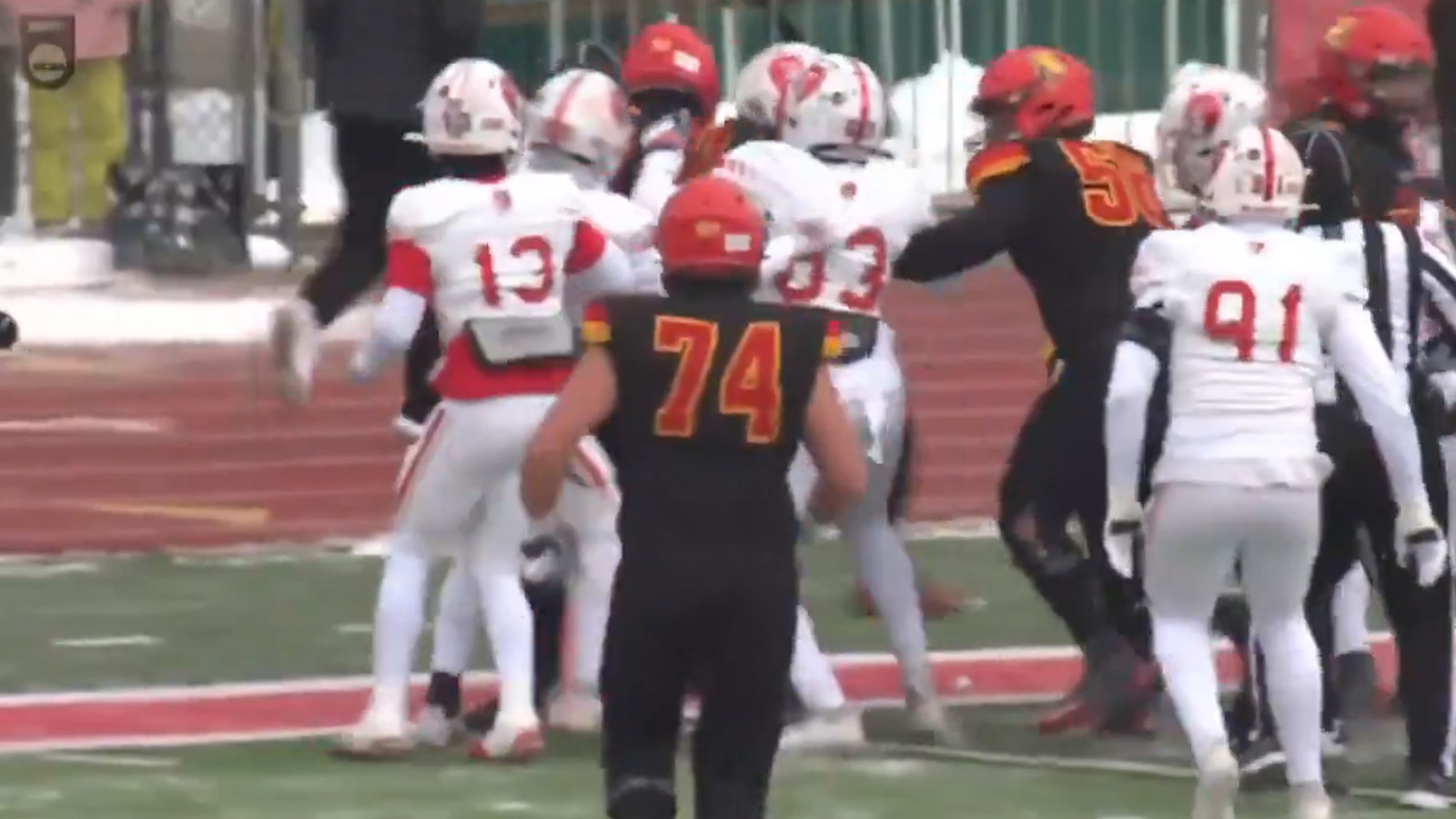 Punches Fly When Vicious Late Hit Starts All-Out D2 Football Brawl