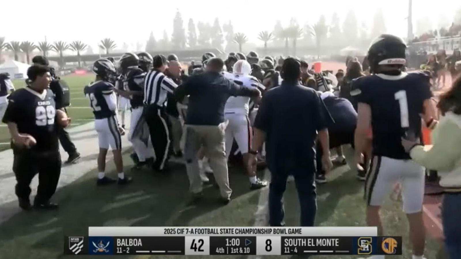 California High School Football Championship Ends In Scary Brawl