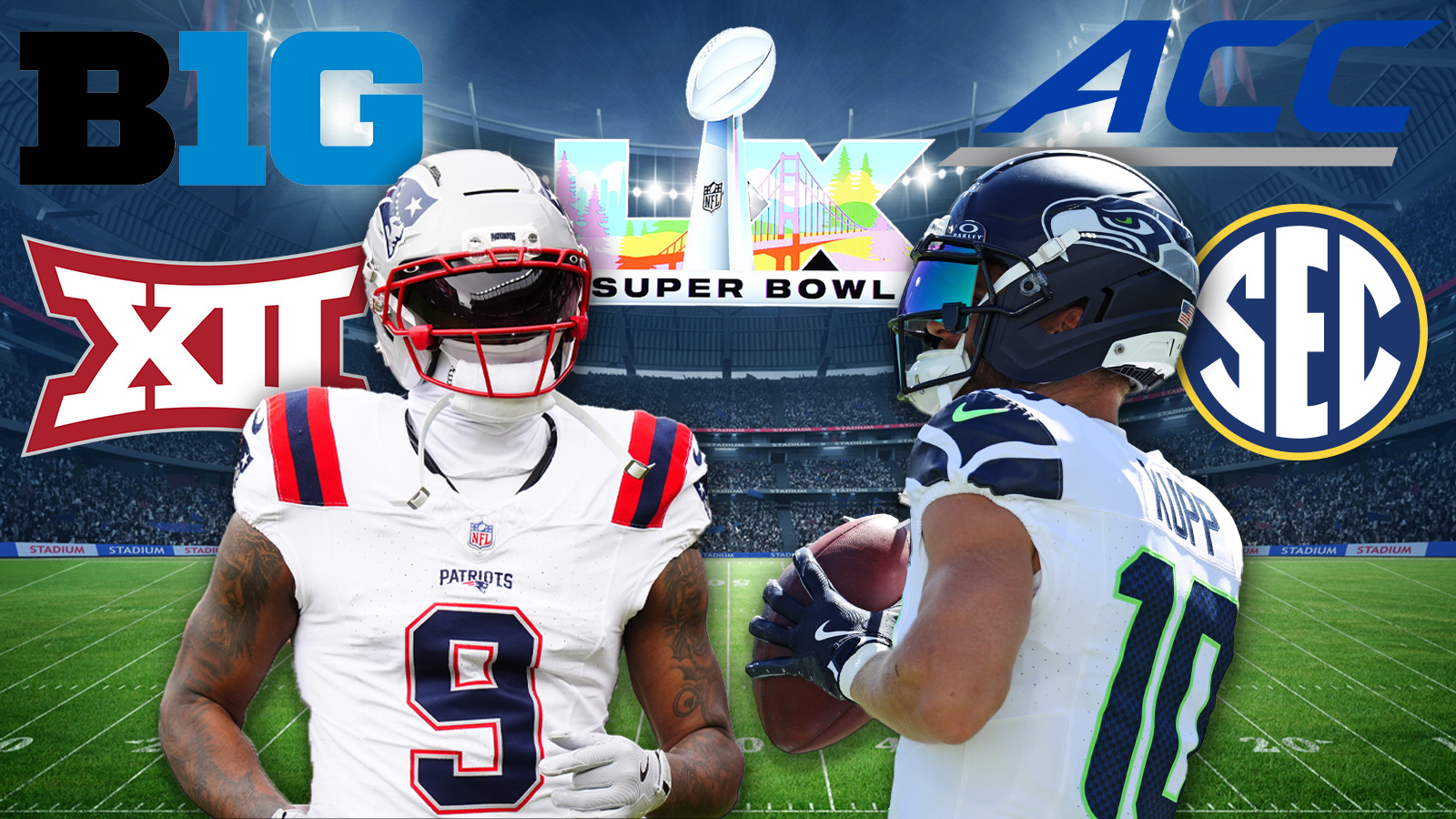 Which College Conference Has Most Super Bowl LX Players?