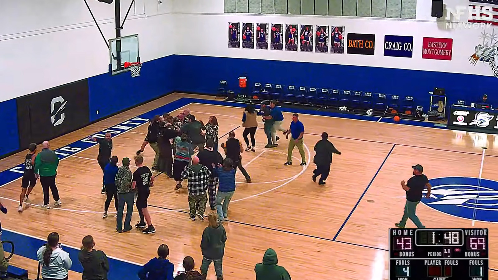 Virginia High School Basketball Game Devolves Into Bizarre Brawl