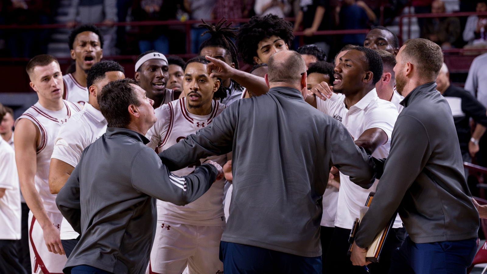 College Basketball Fight Erupts After Failed Blow-By Handshake