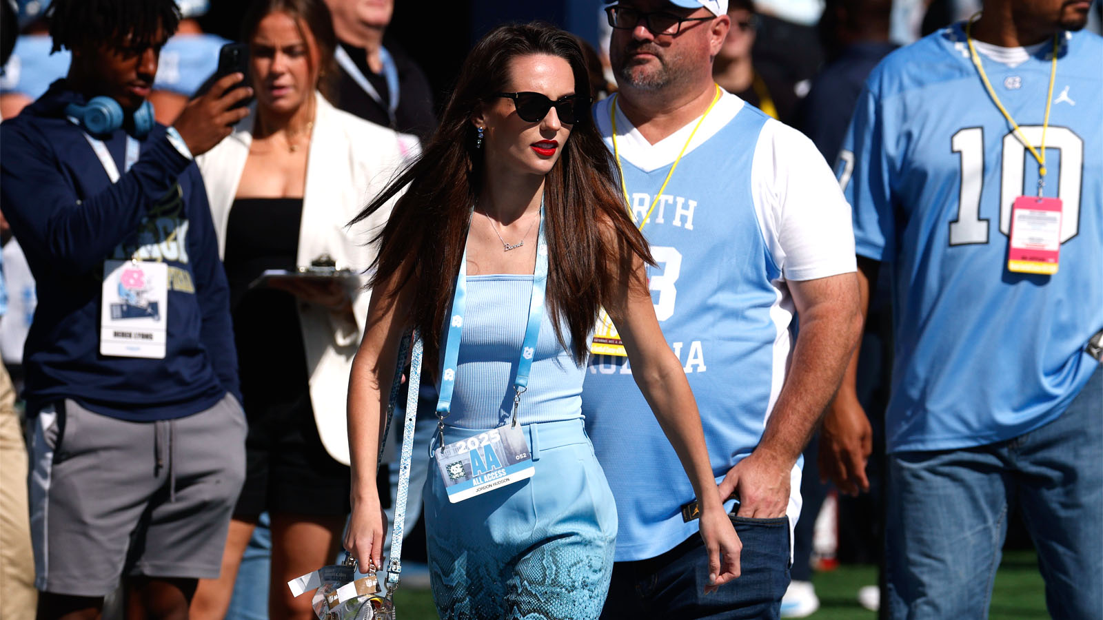 Why Is Jordon Hudson At North Carolina's Football Practice?