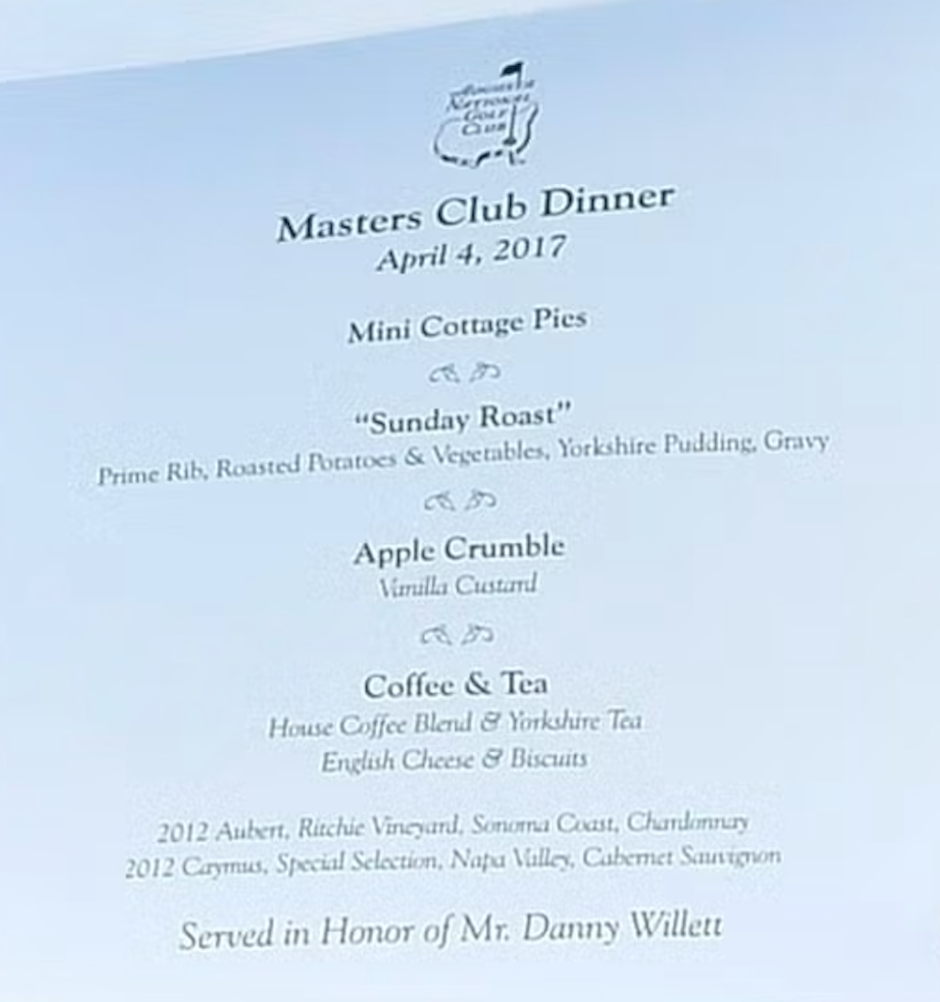 Ranking The Best Masters Champions Dinner Menus Since 2015