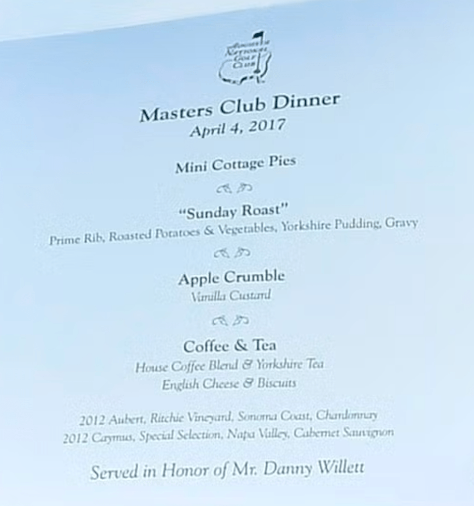 Ranking The Best Masters Champions Dinner Menus Since 2015