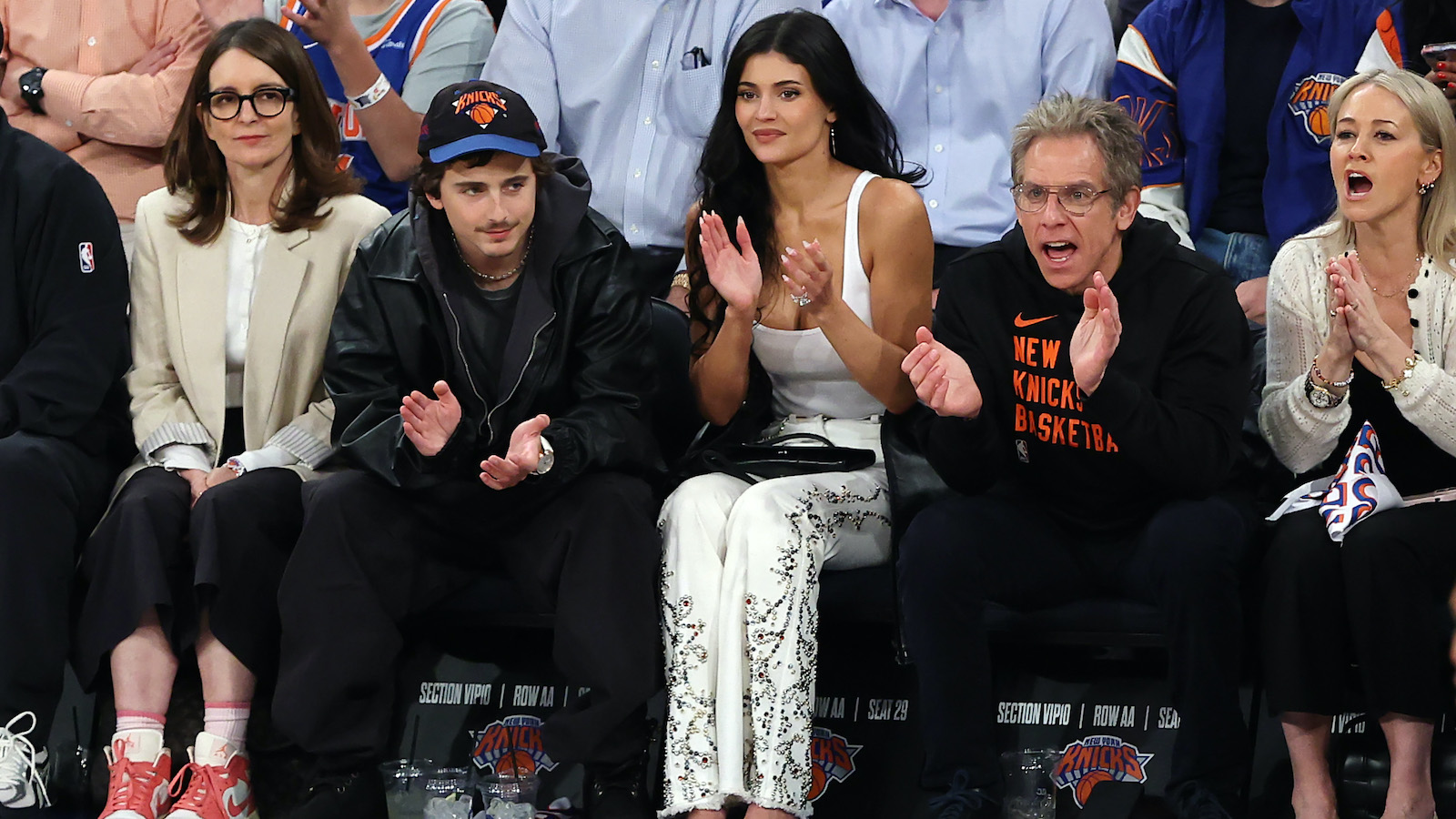 Did Timothee Chalament Manspread On Tina Fey At Knicks Game?