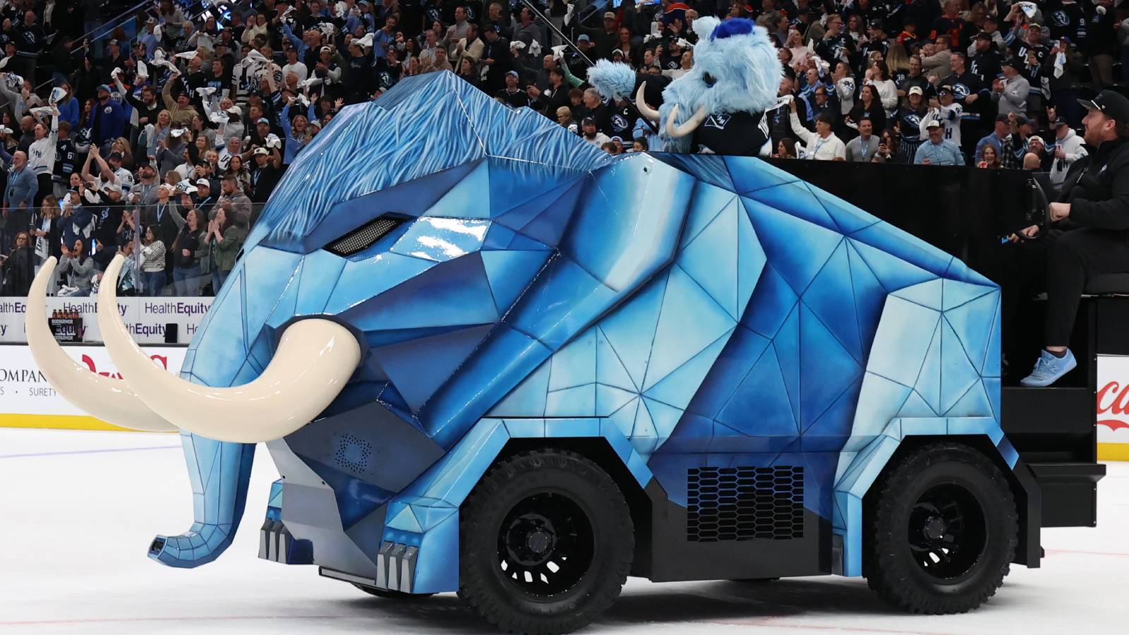 Utah Mammoth Unveil Over-The-Top 'Zammoth' Zamboni