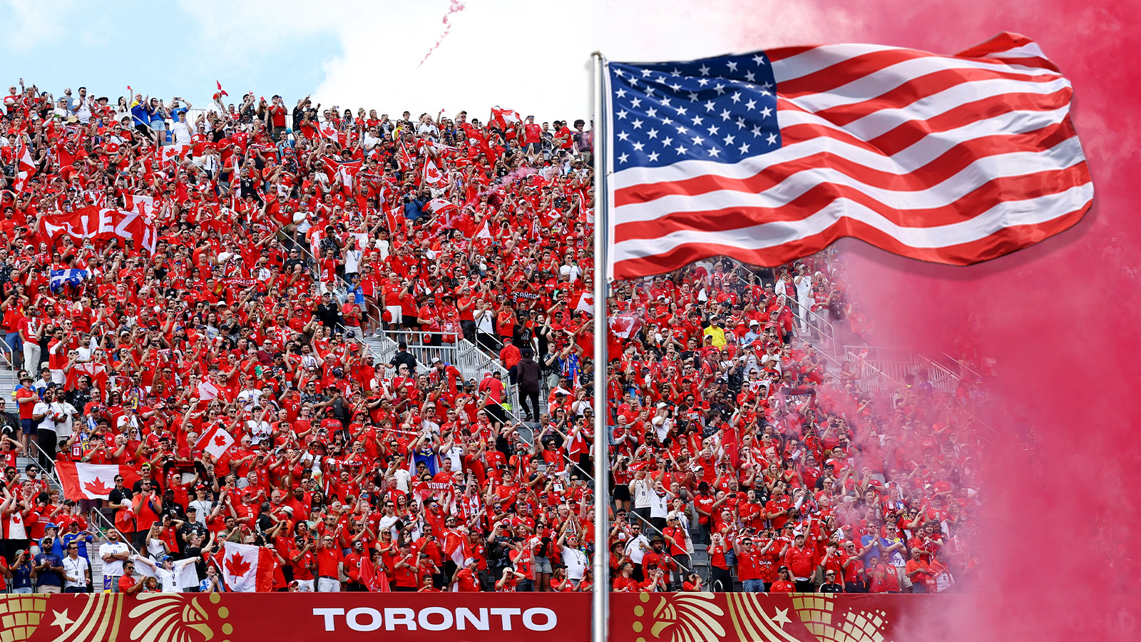 Canadian Soccer Fans Boo United States Flag At World Cup